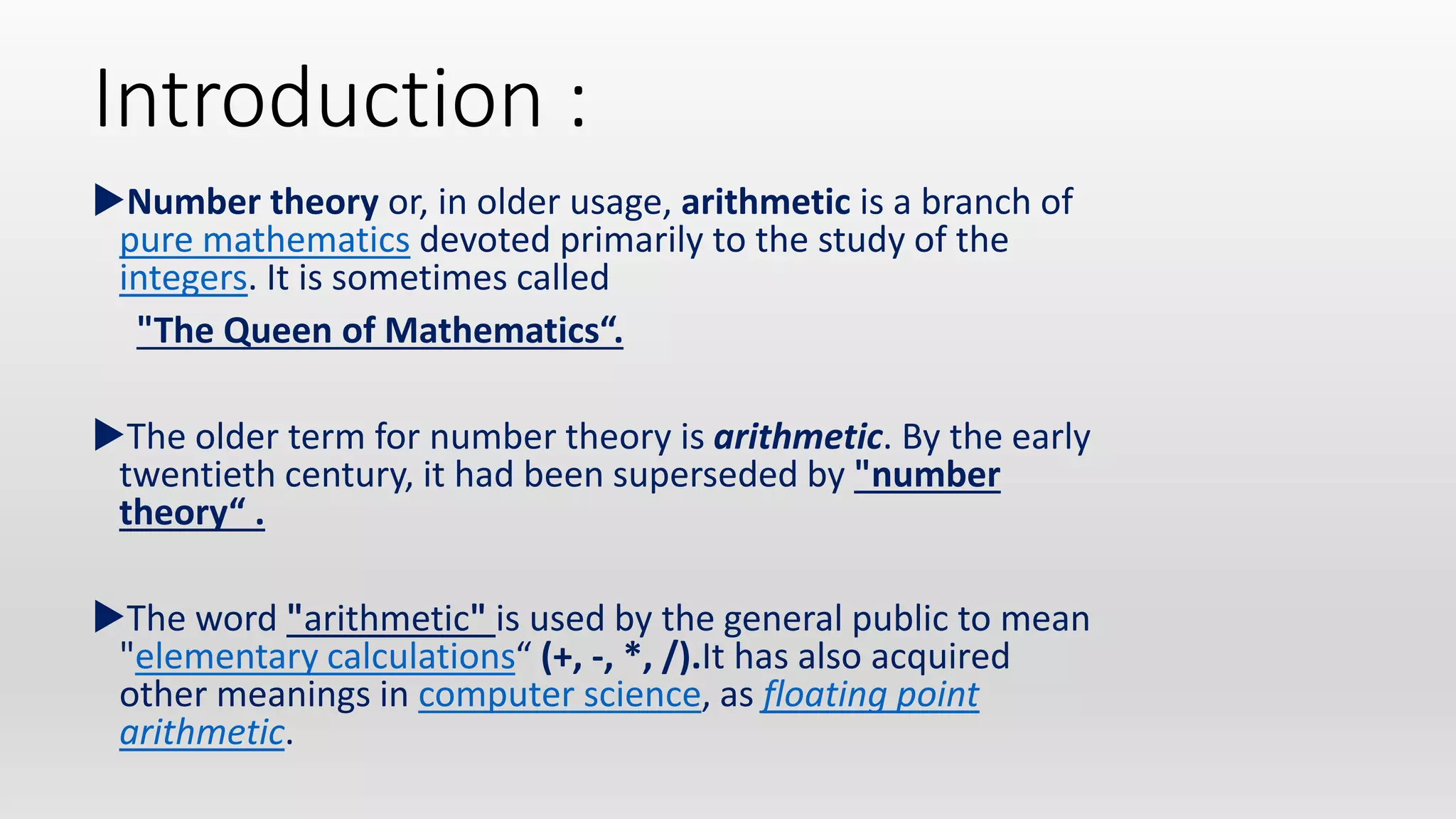 Number theory | PPTX