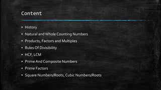 Number theory Grade 7, 8 and 9 | PPTX