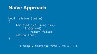 Number theory - Prime Numbers & GCD Algorithms | PPTX