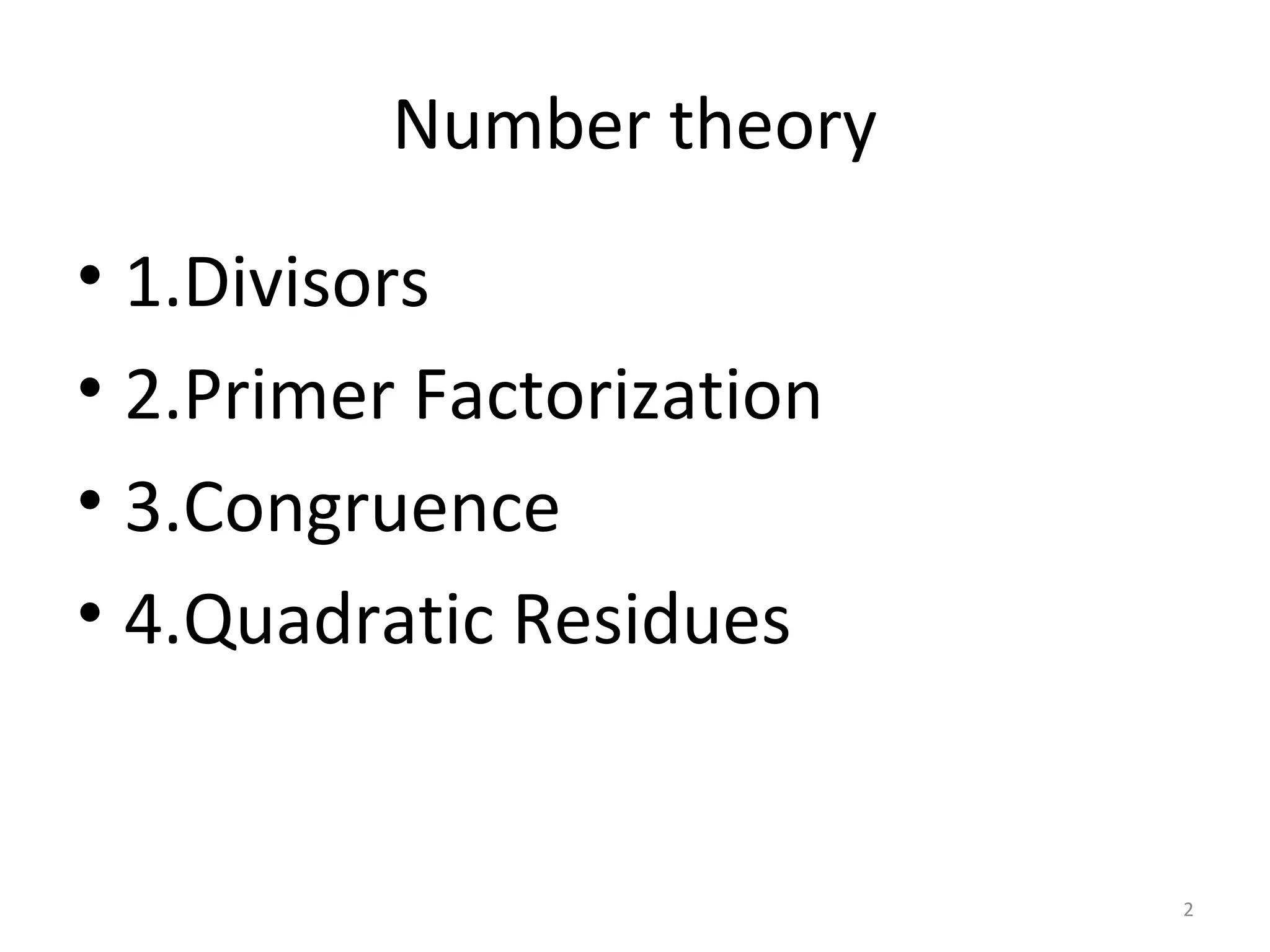 Number theory | PPT
