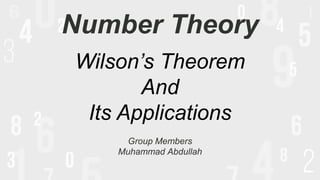 Number Theory - Presentation - Wilson's Theorem.pdf