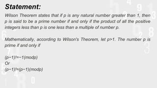 Number Theory - Presentation - Wilson's Theorem.pdf