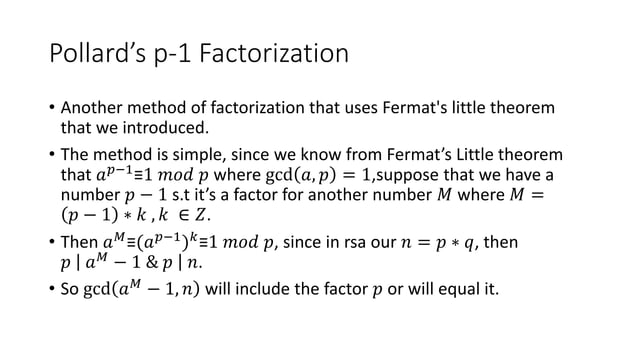 Number theory and cryptography | PPTX | Information and Network ...