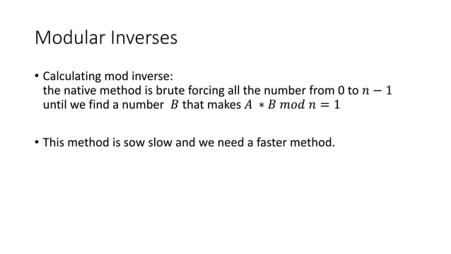 Number theory and cryptography | PPTX | Information and Network ...
