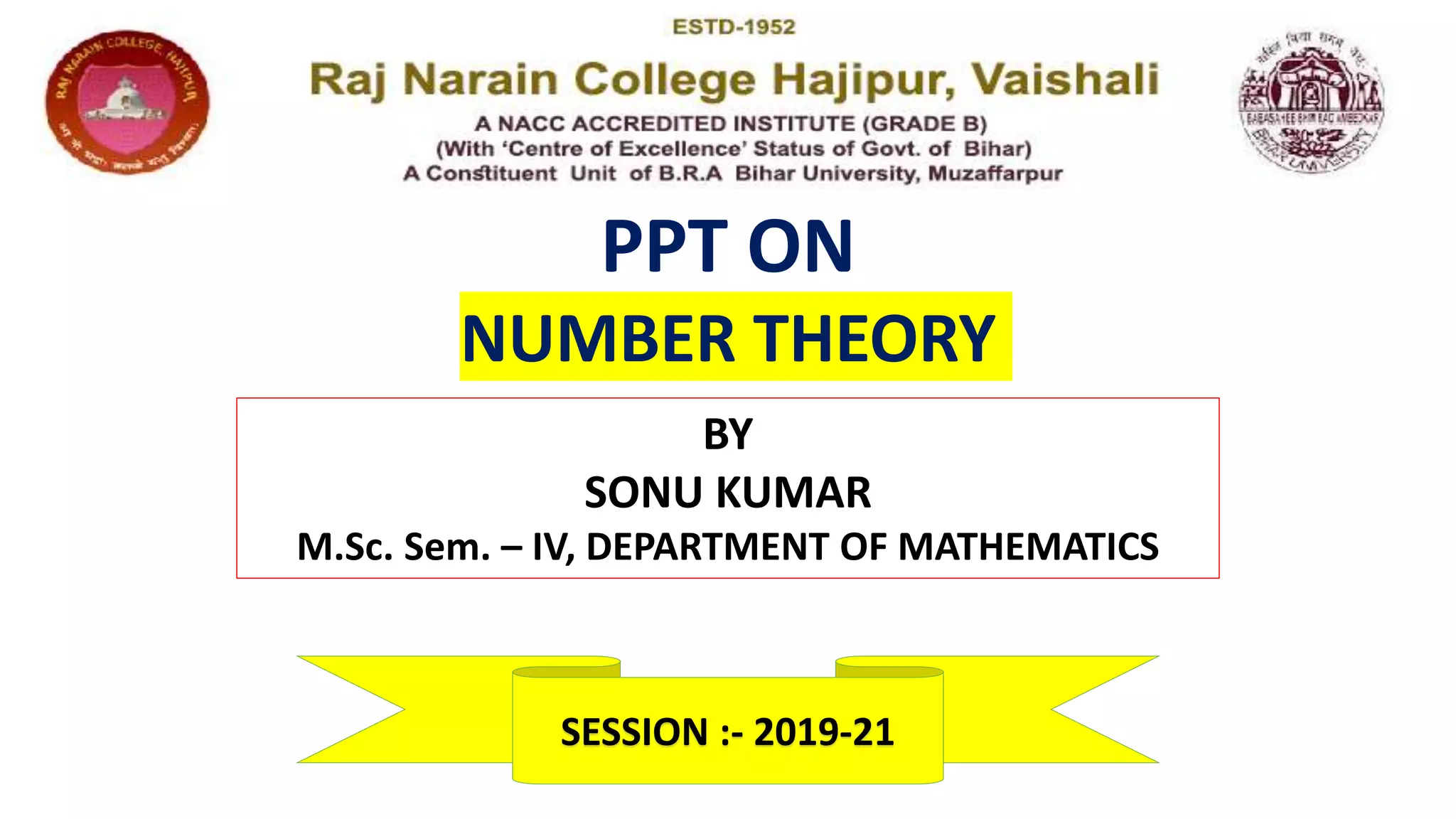 NUMBER THEORY BY SONU KUMAR.pptx