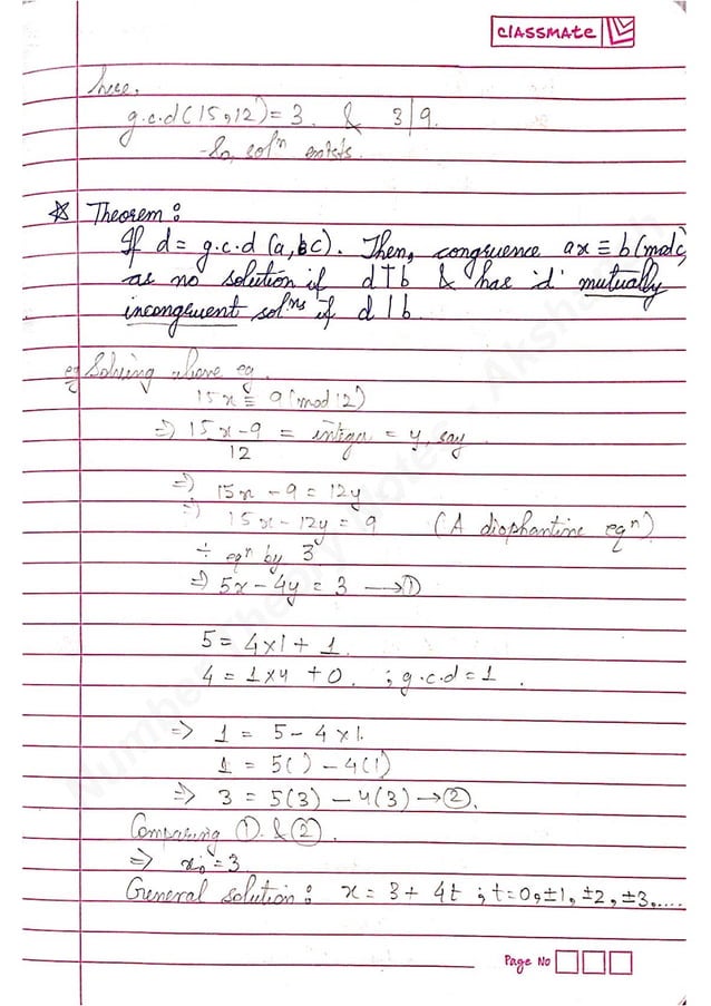 Number theory Notes - Akshansh