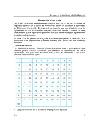 Numeración primer grado | PDF