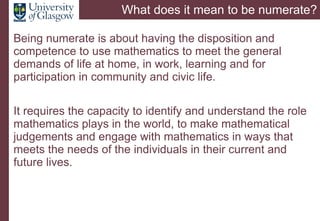 Numeracy across learning | PPT
