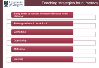 Numeracy across learning | PPT