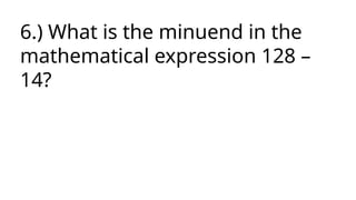 Numeracy Assessment for Mathematics Grade 5 | PPTX