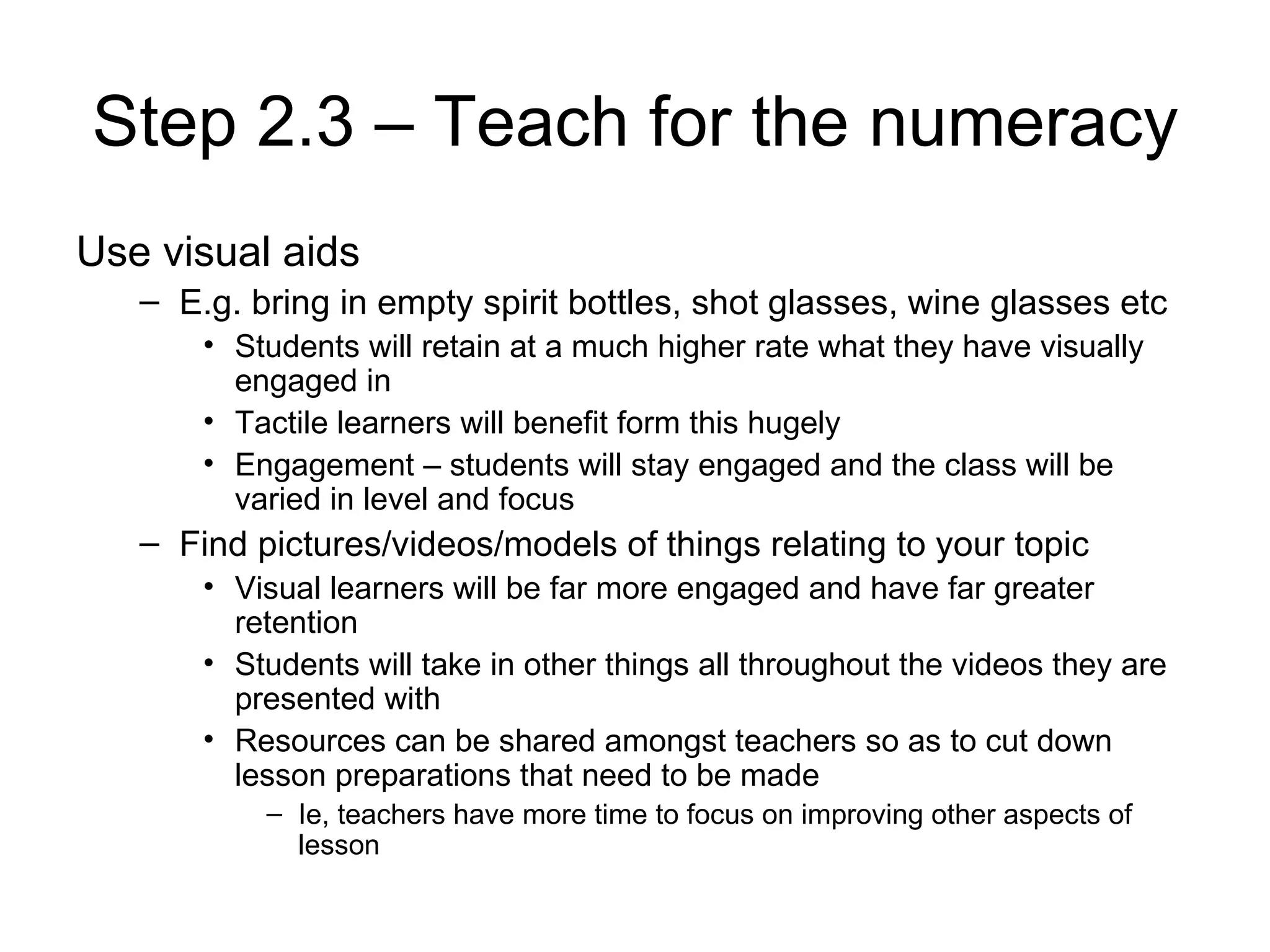 Numeracy identifying and teaching for numeracy in the classroom | PPT