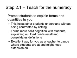 Numeracy identifying and teaching for numeracy in the classroom | PPT ...
