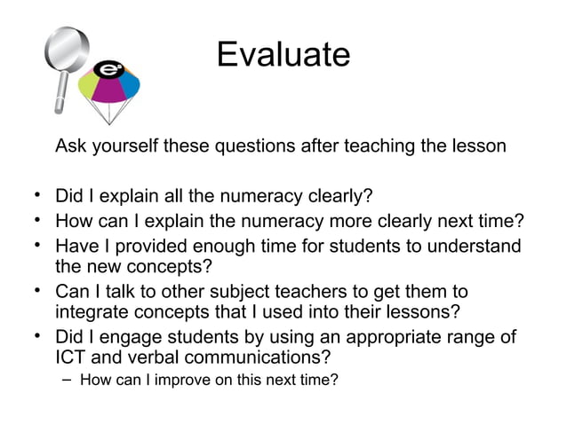 Numeracy numeracy and the e5 instructional model | PPT