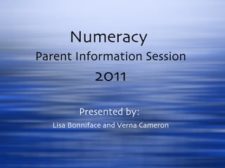 Numeracy parent meeting | PPT