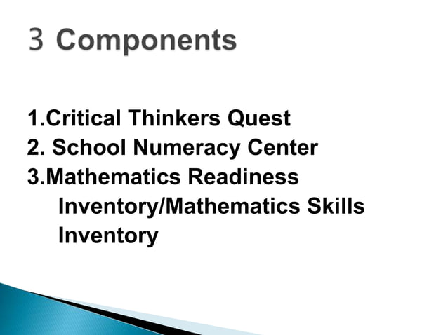 NUMERACY PROGRAM | PPTX