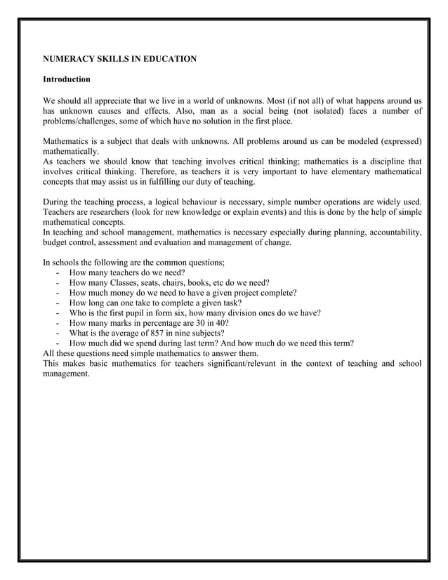 Numeracy Skills in Education.pdf