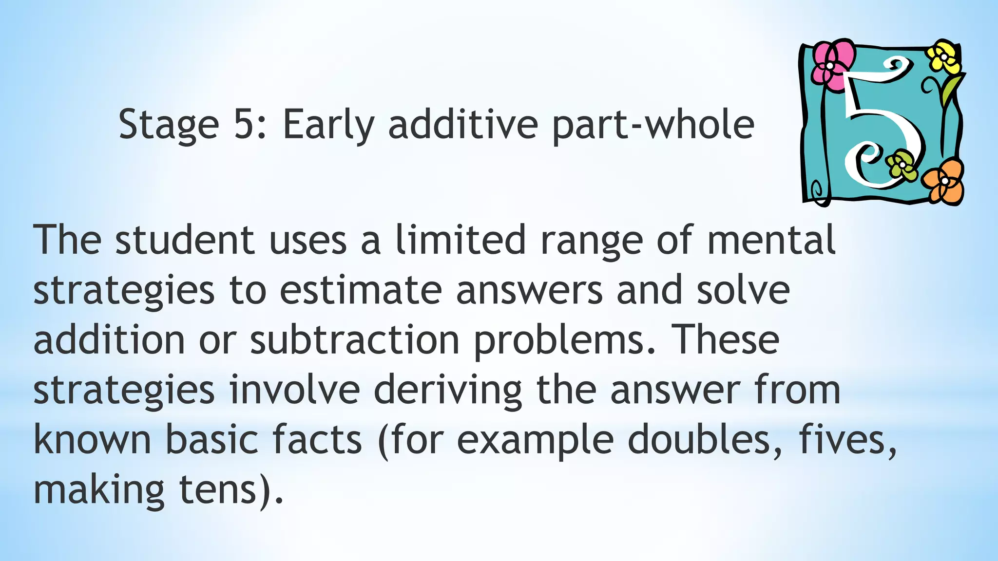 Numeracy stages | PPTX
