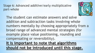 Numeracy stages | PPTX