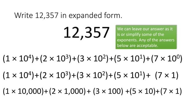 Writing Hindu-Arabic Numerals in Expanded Form | PPT