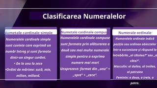 Numeralul este o parte de vorbire din limba romana .pptx