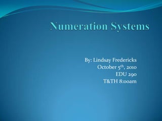Numeration systems | PPTX