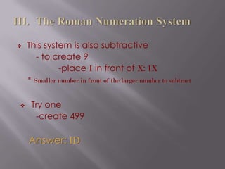 Numeration systems | PPTX