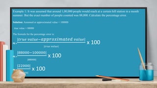 Error Finding in Numerical method | PPTX
