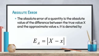 Error Finding in Numerical method | PPTX