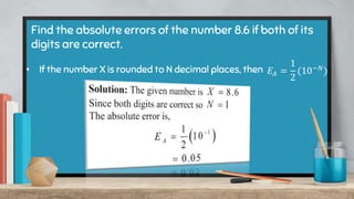 Error Finding in Numerical method | PPT