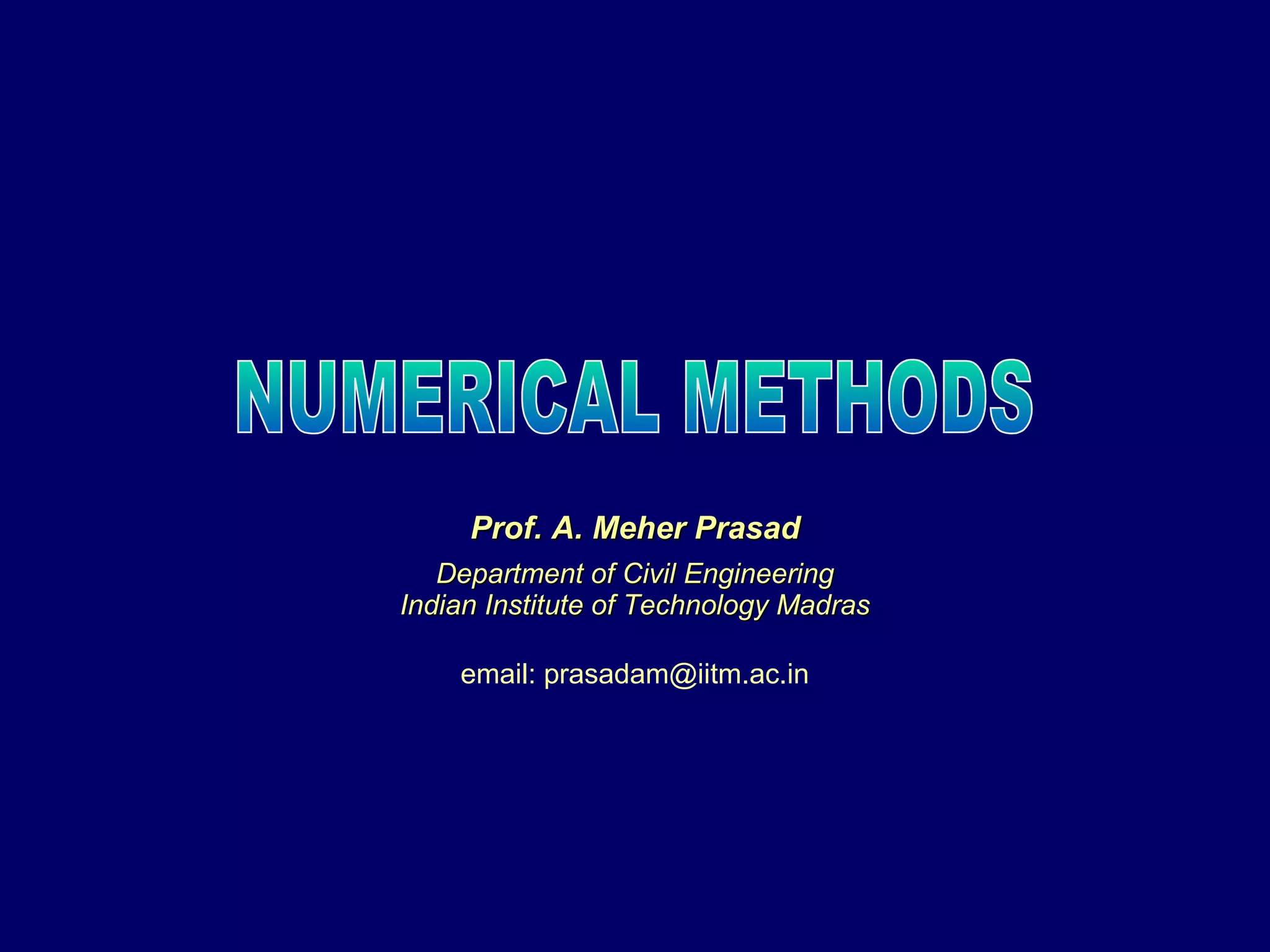Numerical Methods | PPT