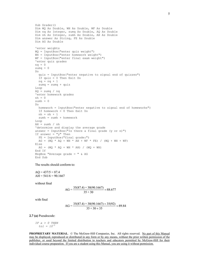 Numerical Methods for Engineers 6th Edition Chapra Solutions Manual | PDF