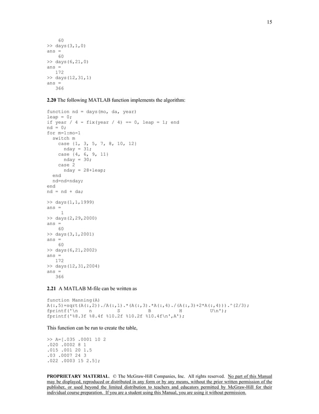Numerical Methods for Engineers 7th Edition Chapra Solutions Manual | PDF | Programming ...
