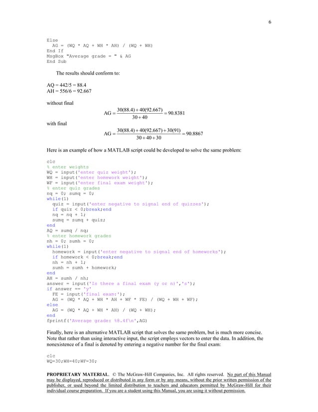 Numerical Methods for Engineers 7th Edition Chapra Solutions Manual | PDF | Programming ...