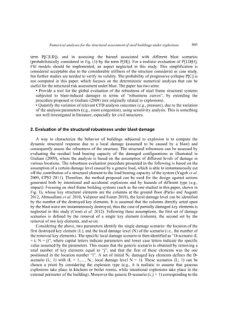 Numerical analyses for the structural assessment of steel buildings under explosion | PDF