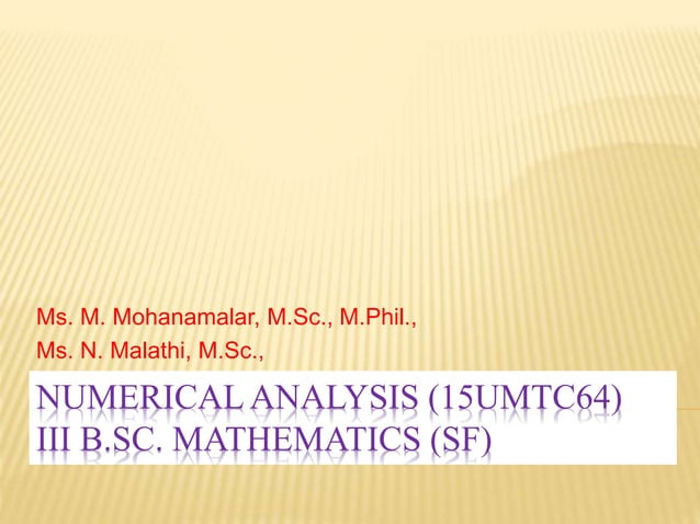 Numerical analysis | PPT | Free Download
