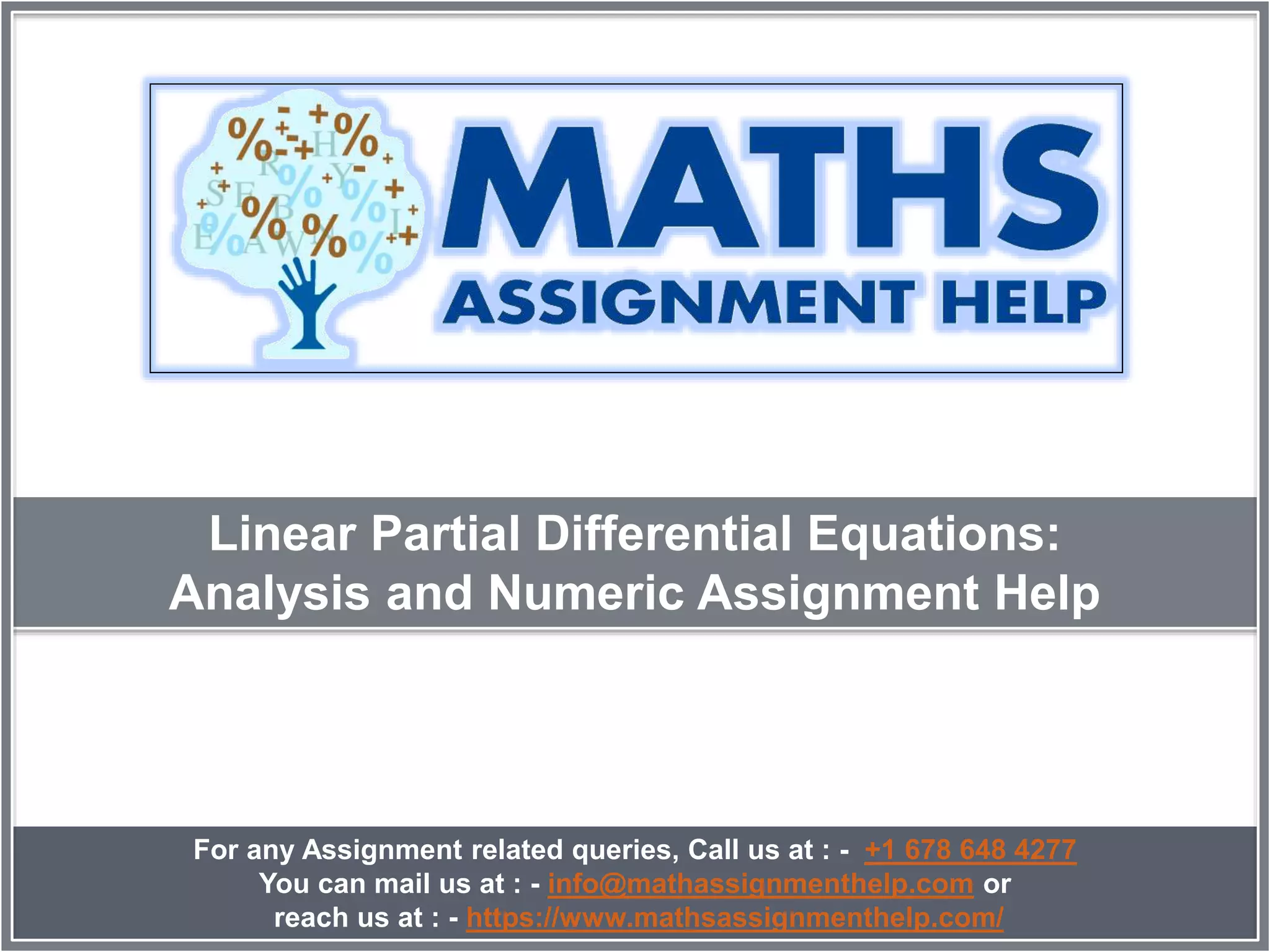 Numerical Analysis Assignment Help | PPTX