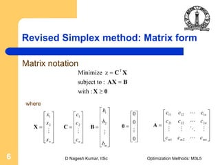 Numerical analysis dual, primal, revised simplex | PPT
