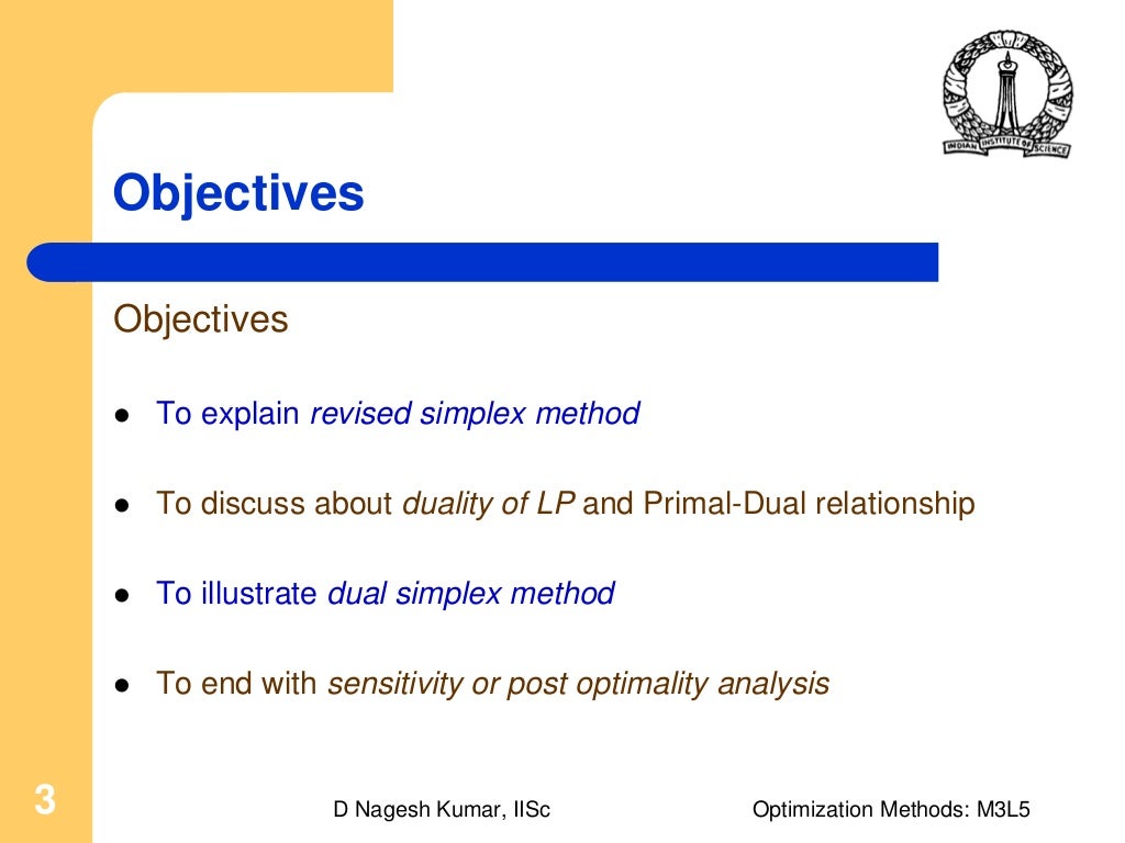 Numerical Analysis Dual Primal Revised Simplex