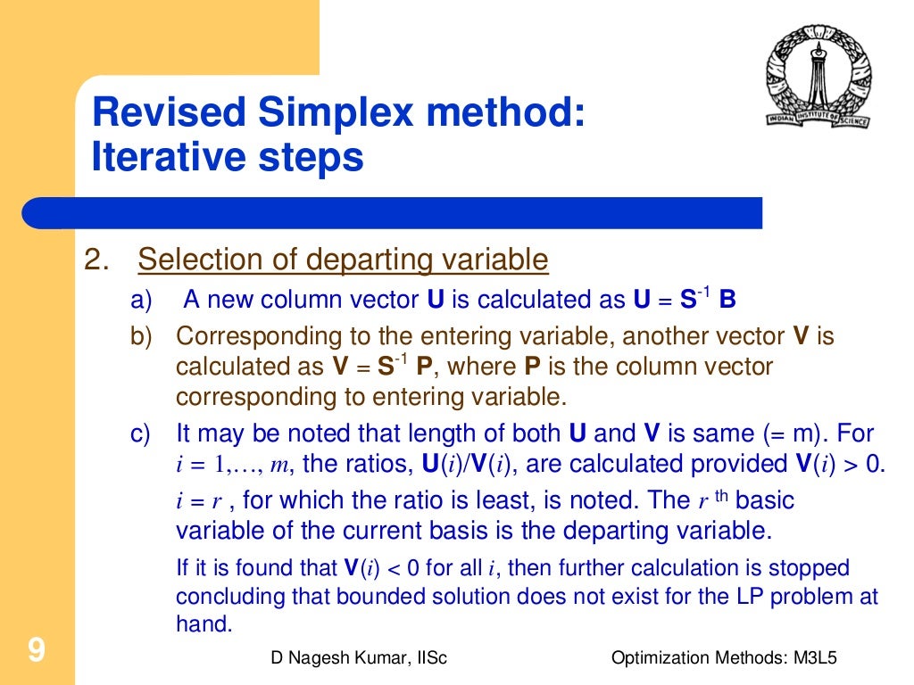 Numerical analysis dual, primal, revised simplex Numerical analysis dual, primal, revised simplex