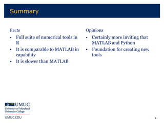 Numerical Analysis in R | PPTX
