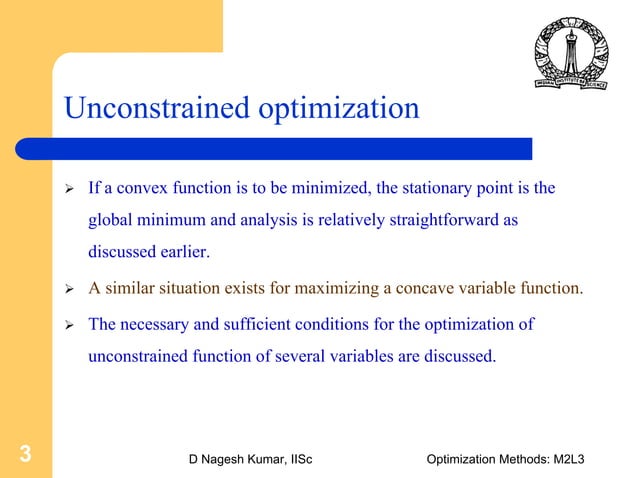 Numerical analysis multivariable unconstrained | PDF
