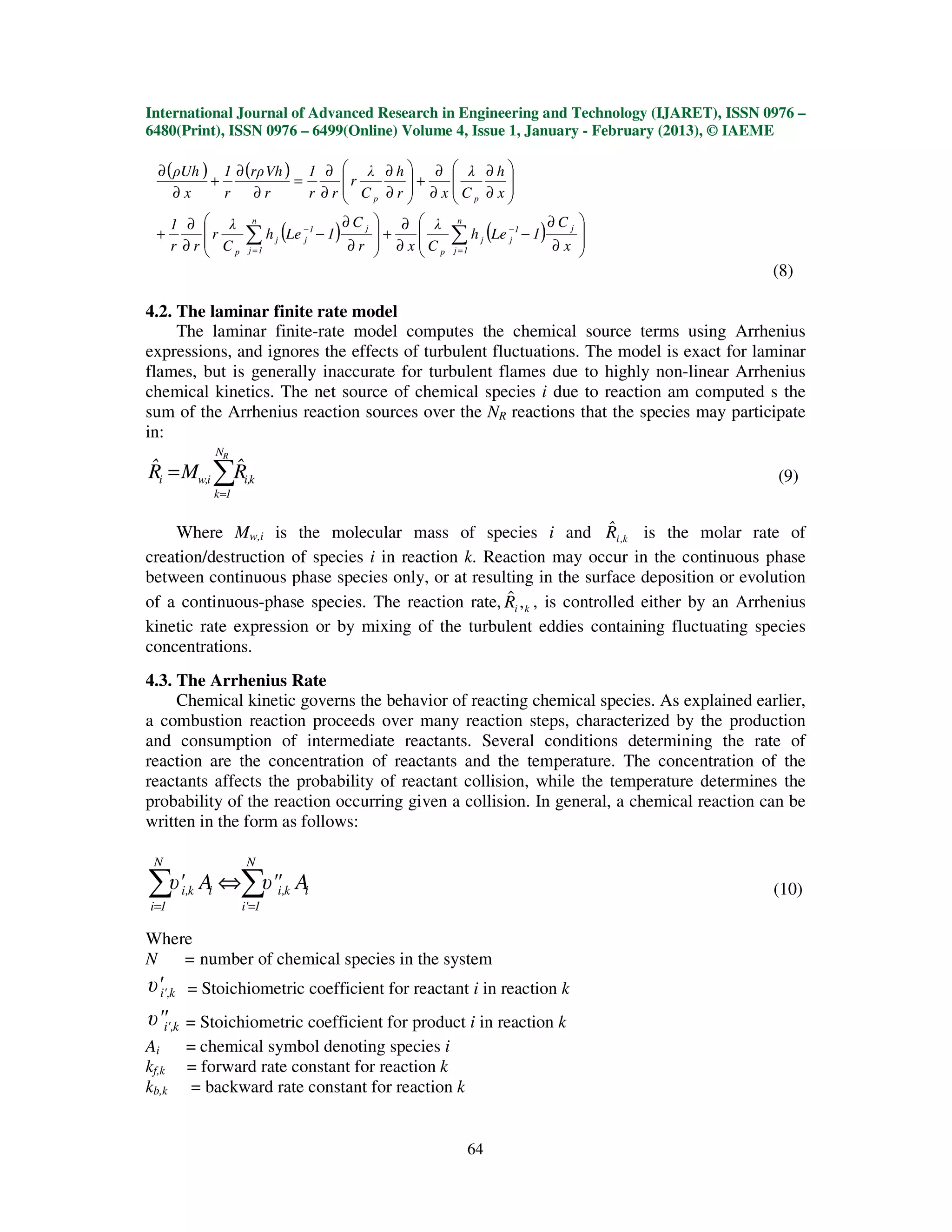 Numerical analysis of confined laminar diffusion flame effects of chemical kinetic mechanisms | PDF
