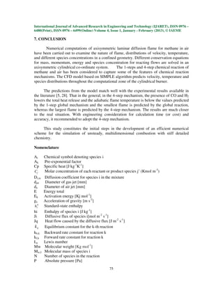 Numerical analysis of confined laminar diffusion flame effects of chemical kinetic mechanisms | PDF