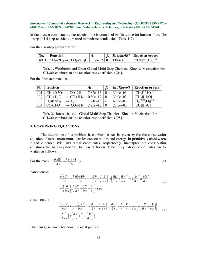 Numerical analysis of confined laminar diffusion flame effects of chemical kinetic mechanisms | PDF