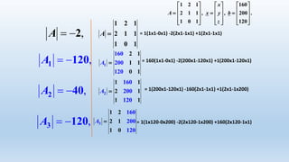 Application of Cramer rule in daily life best example | PPTX