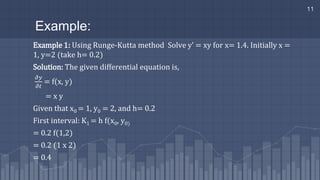 Runge-Kutta methods with examples | PPTX