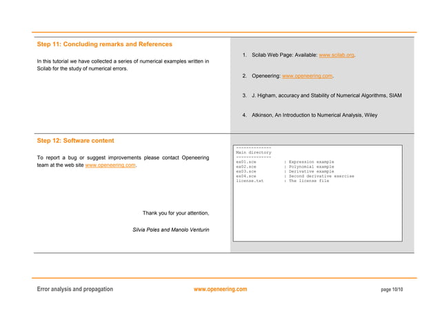 Numerical Analysis Using Scilab Error Analysis And Propagation Pdf