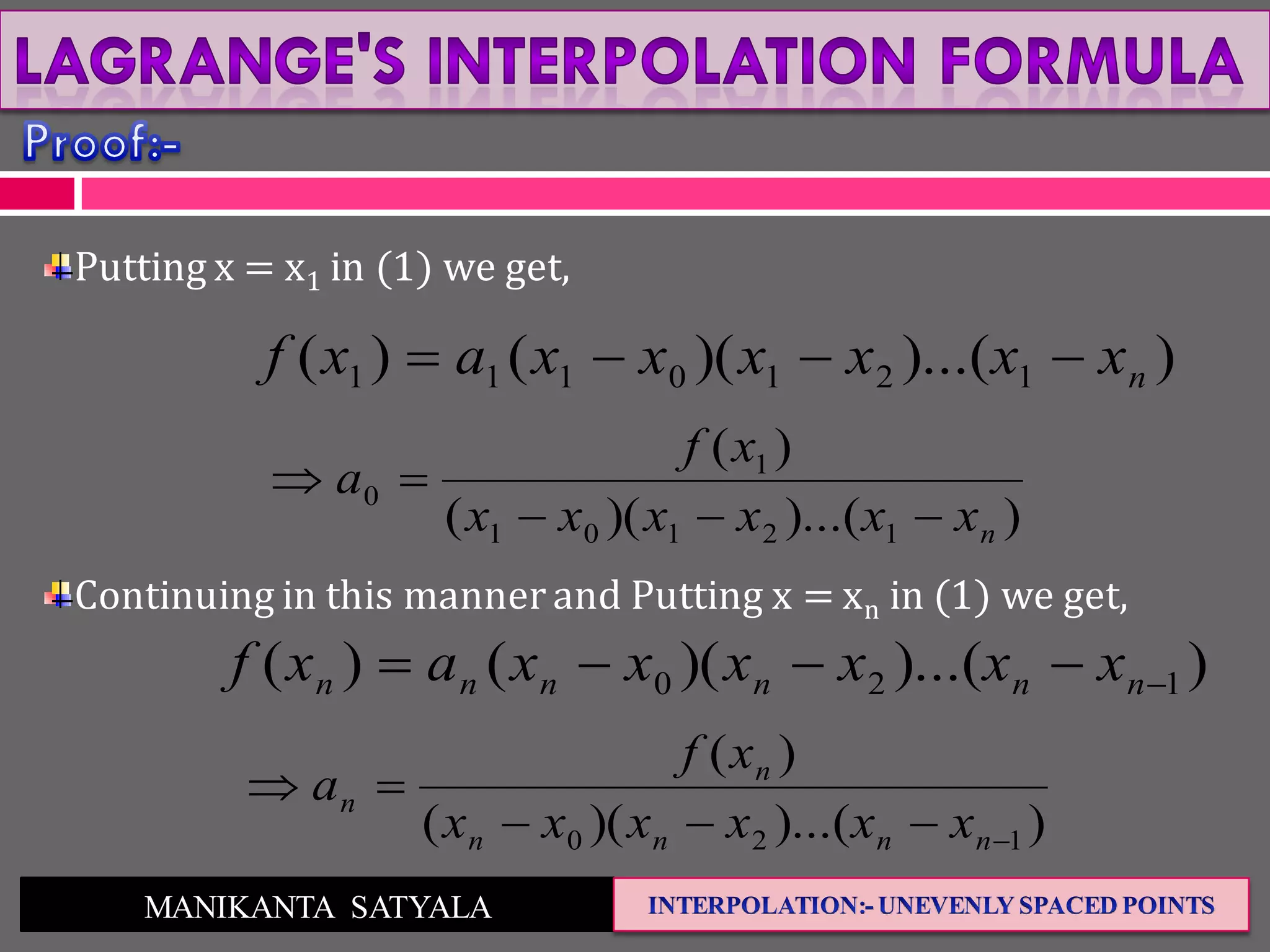Numerical analysis interpolation-III | PPT