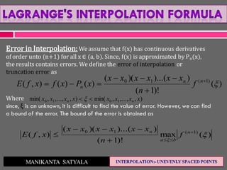 Numerical analysis interpolation-III | PPT