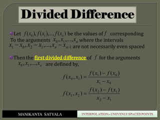 Numerical analysis interpolation-III | PPT